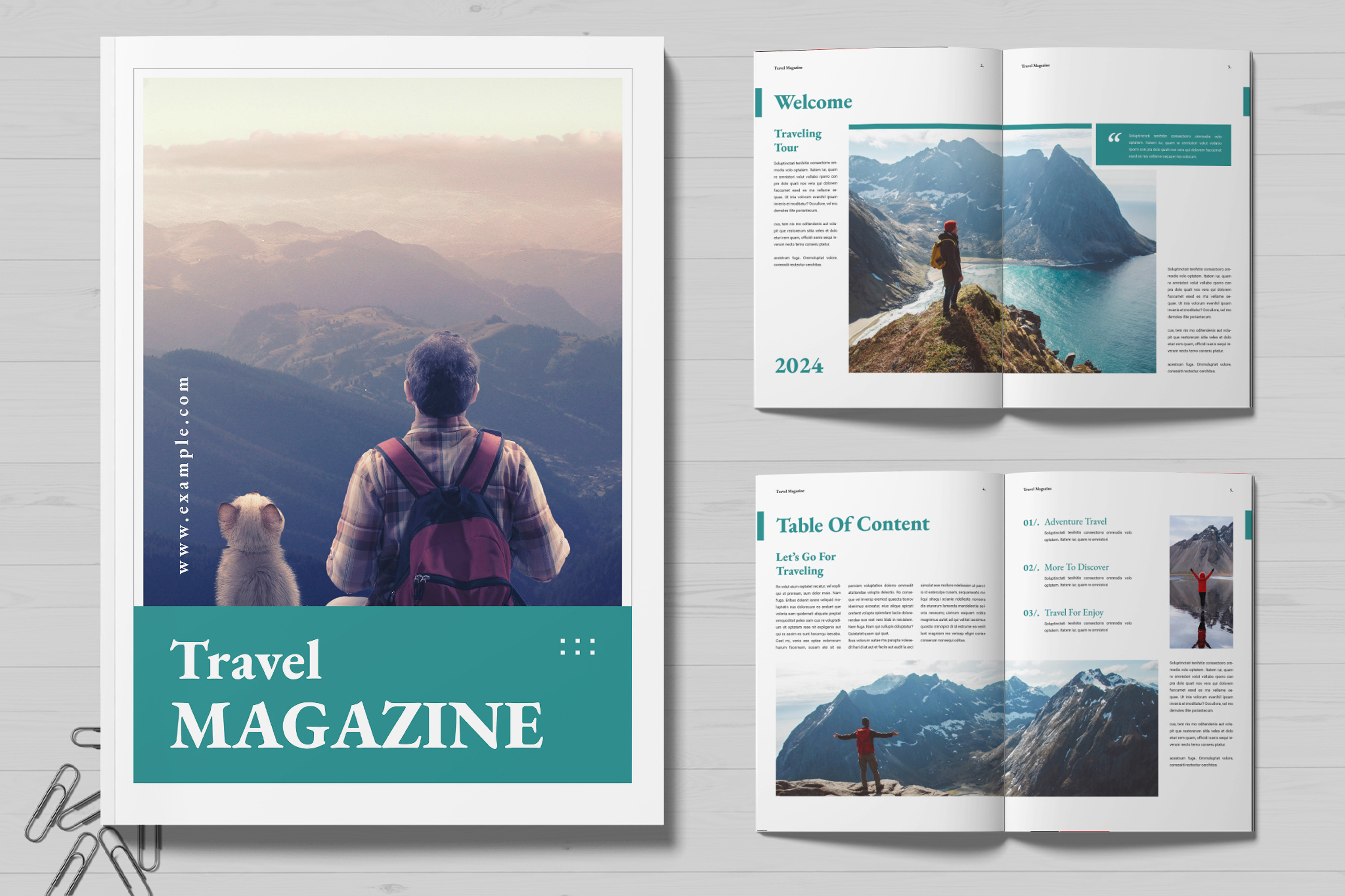 Travel & Tourism Magazine Layout