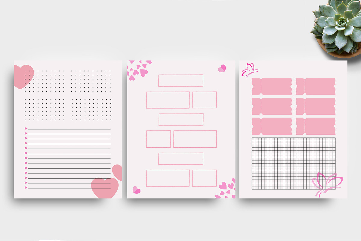 Valentines notebook page, a Stationery Template by Ultimate Template Shop