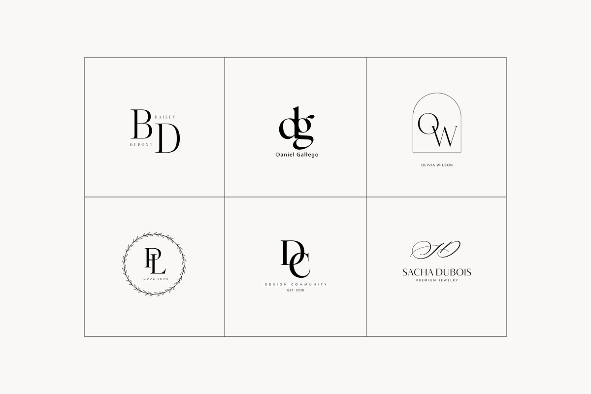 Monogram Logo Kit Templates Vol.2, a Branding & Logo Template by Studio ...