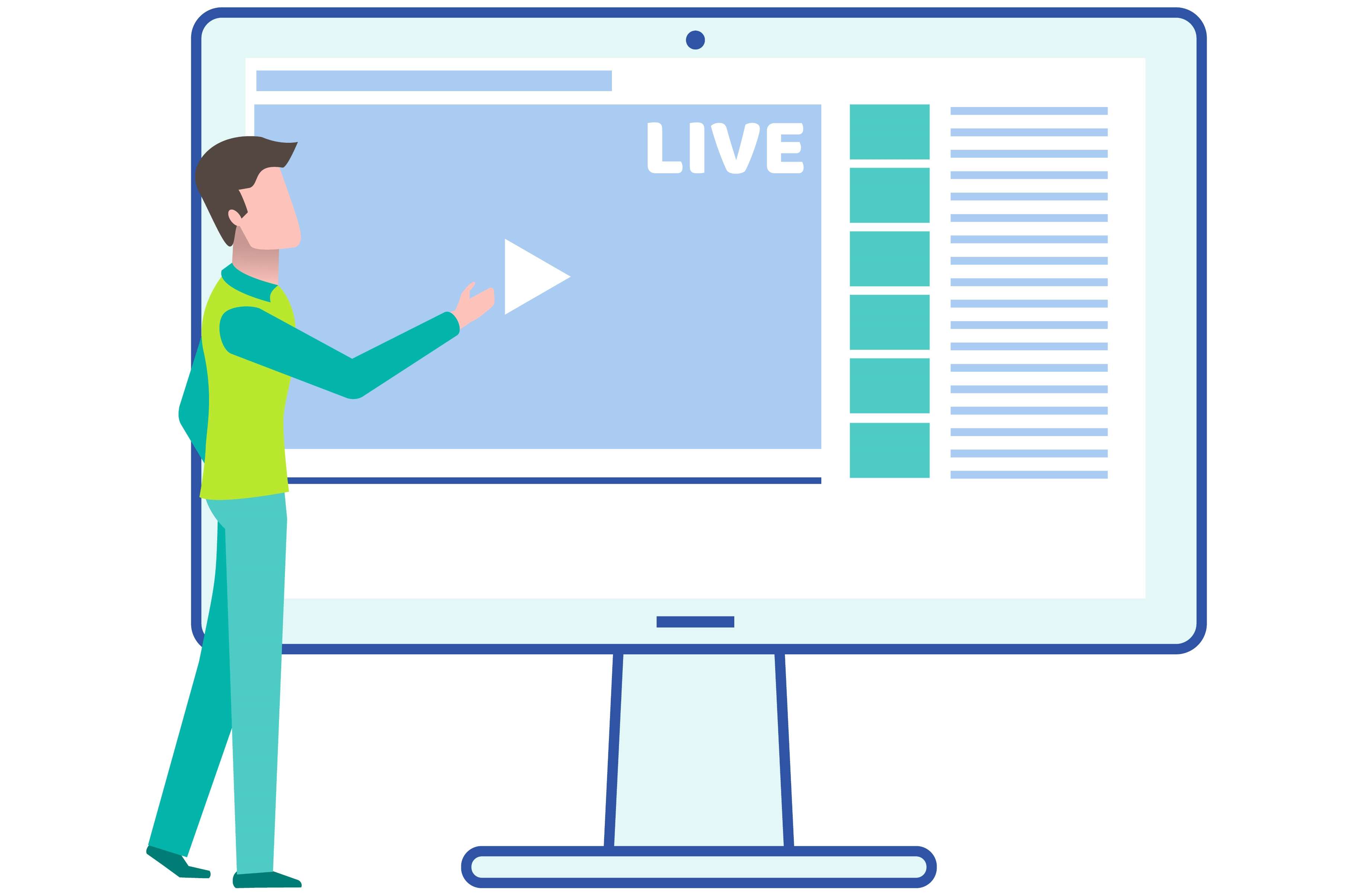 Broadcast program for electronic, a Technology Illustration by robuart