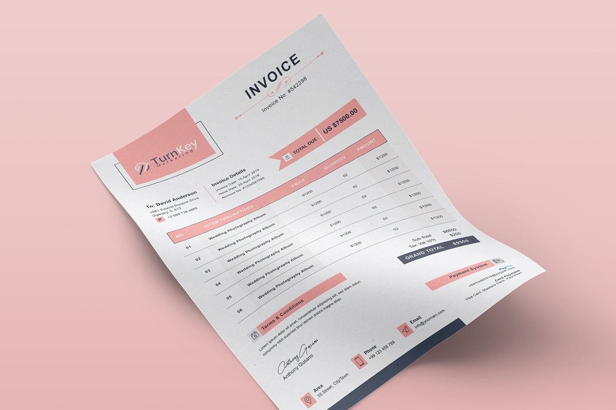 Editable Invoice Template in MS Excel