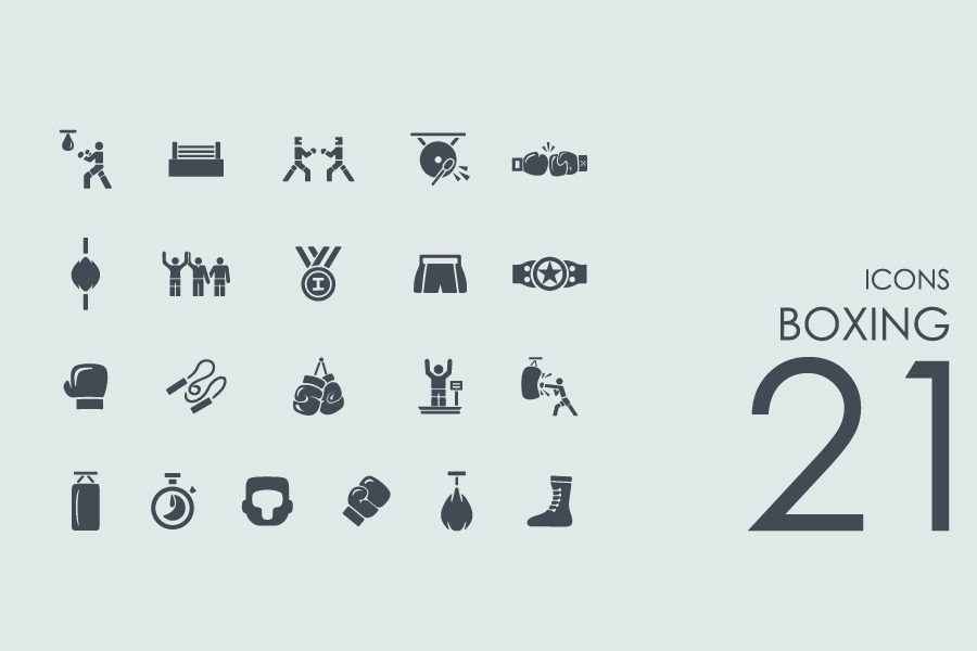 21 Boxing icons | Icons ~ Creative Market
