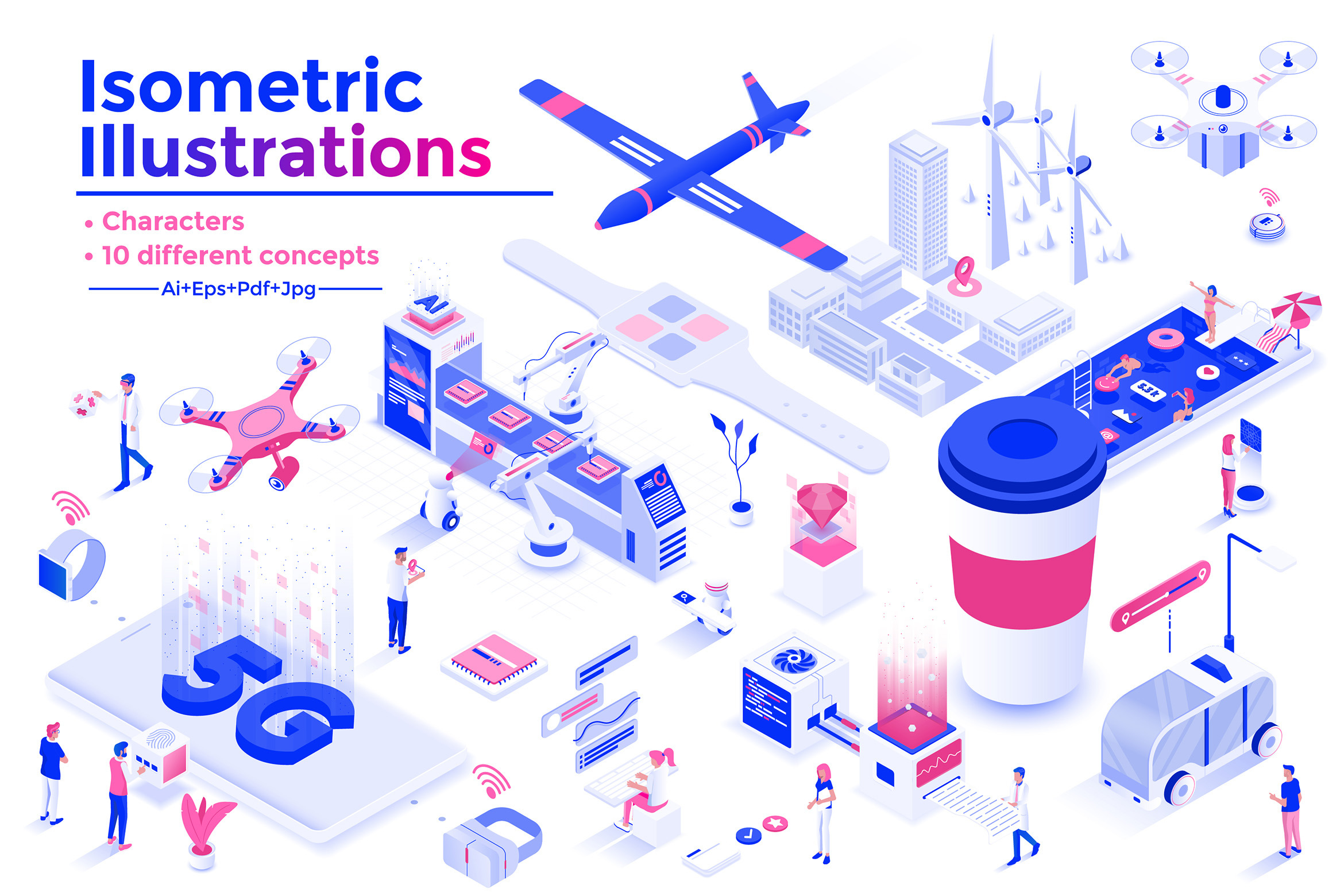 Flat design isometric illustration, a Person Illustration by Creative ...