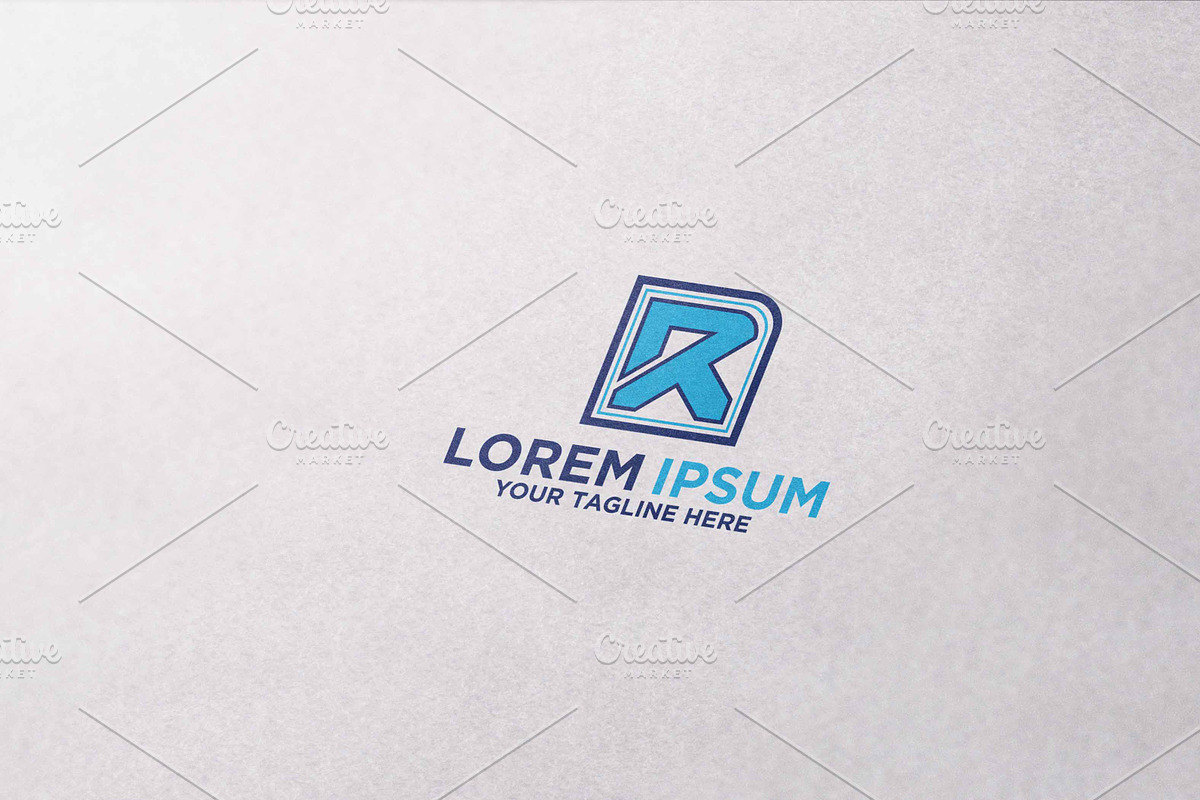 Letter R square logo template, a Branding & Logo Template by REDVY CREATIVE