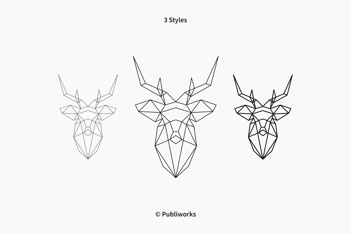 Geometric Vector Animals, an Animal Illustration by Publiworks