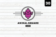 30 Animal Square Icons, an Icon by cynicalstudio