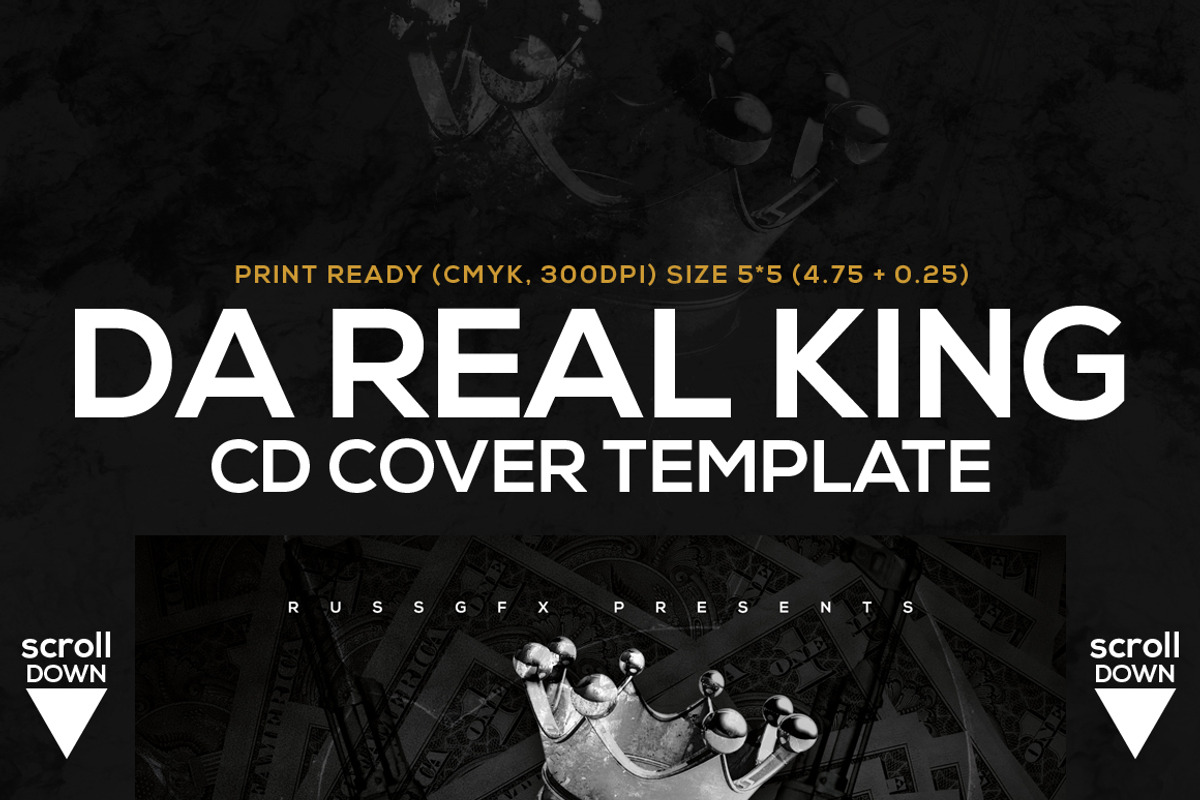 5 CD Cover Templates Bundle vol.1, a Templates & Theme by RussGFX