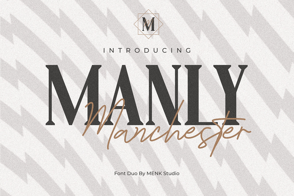 Manly Manchester - Font Duo, a Script Font by MenkType Studio