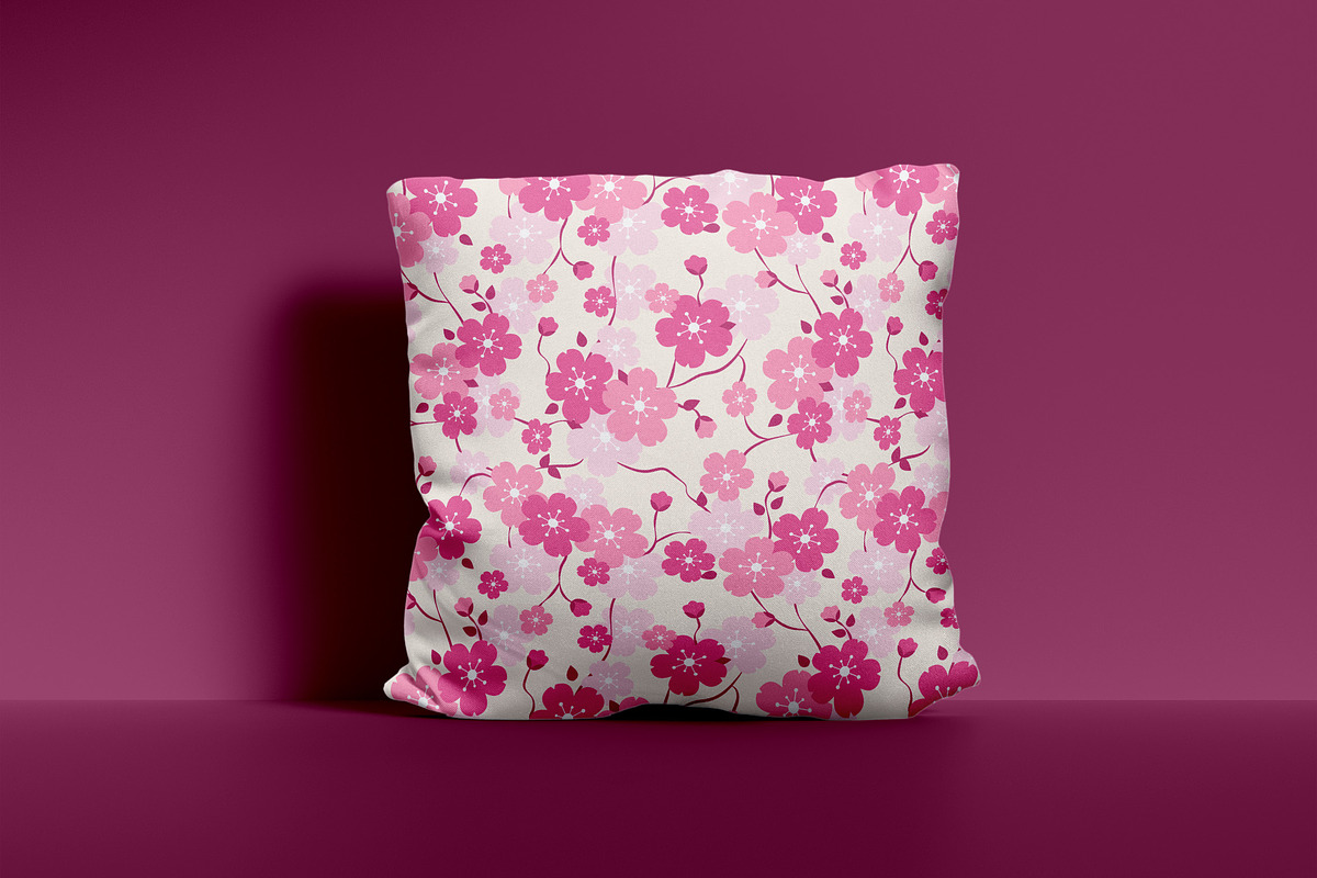 Cherry Blossom Pattern, a Pattern Graphic by Neermana