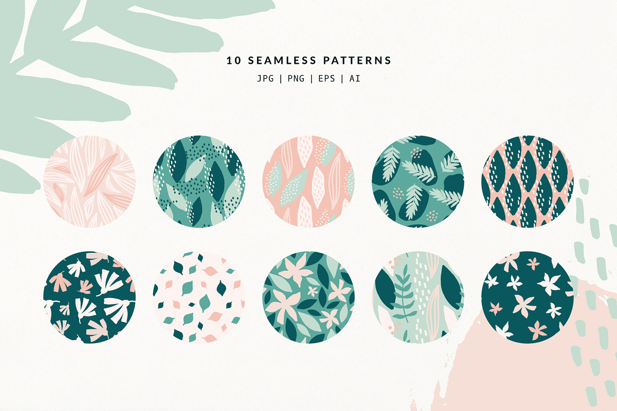 Spring Mood | Patterns + Elements, a Pattern Graphic by Studio Fevrier ...