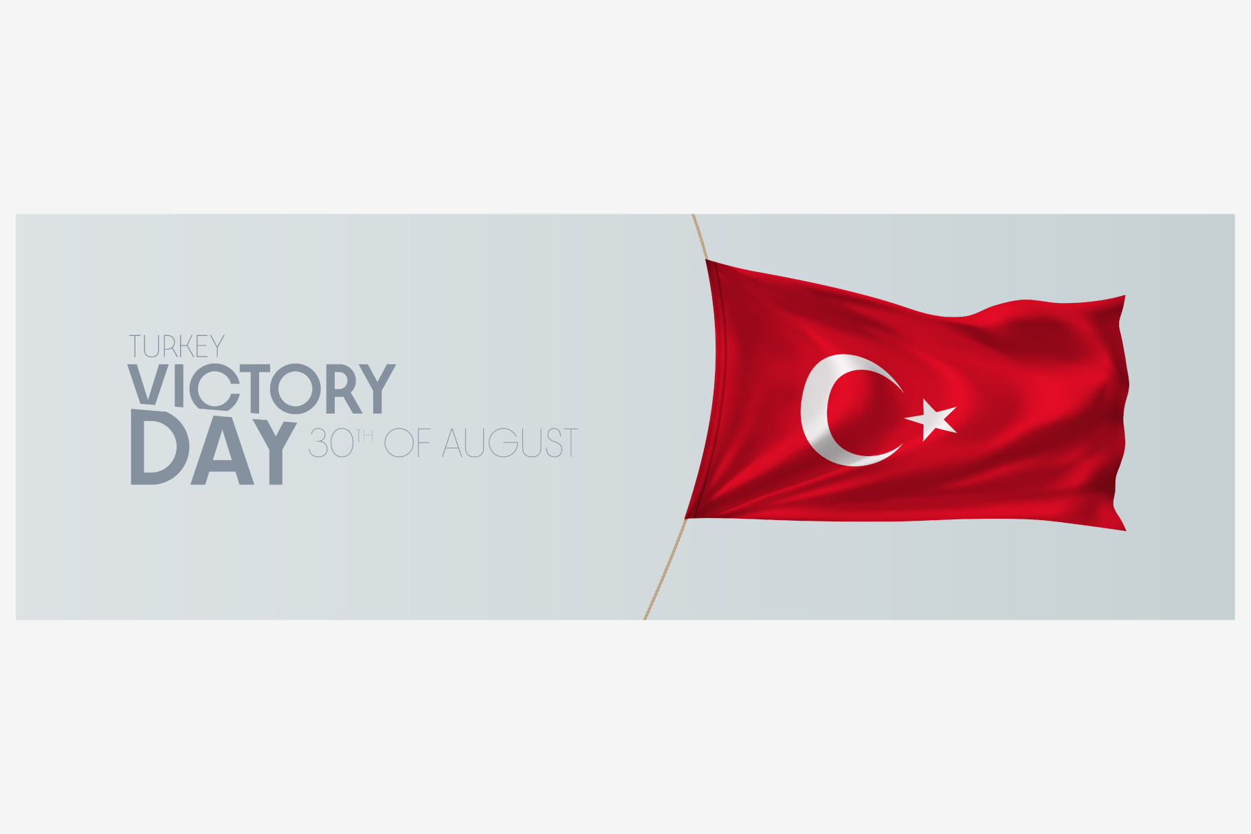Turkey Victory day vector card, an Illustration by Darth Vector ...