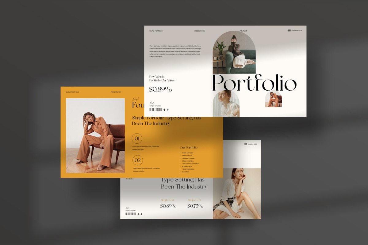 Simple Portfolio Template, a Presentation Template by UpSolution