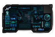 Command Center Screen in tablet HUD, an Object Graphic by SergeyBitos