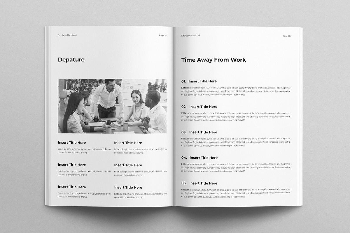 Employee Handbook Template, a Brochure Template by E-Type