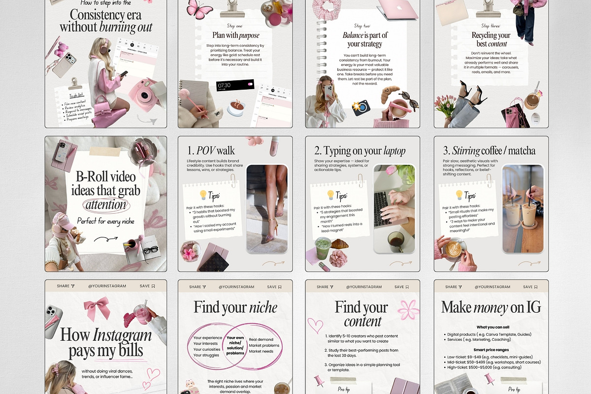 UGC Carousel Instagram Templates