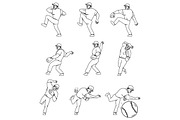 American Baseball Pitcher, an Illustration by patrimonio