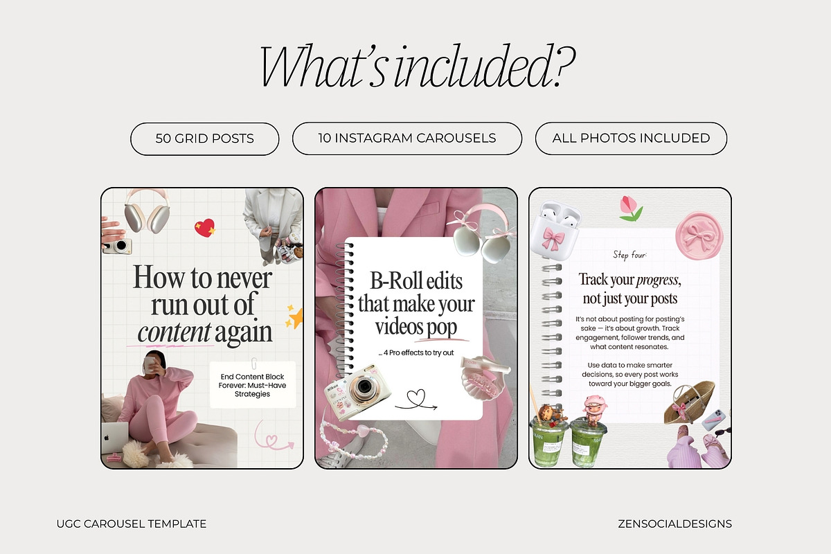 UGC Carousel Instagram Templates