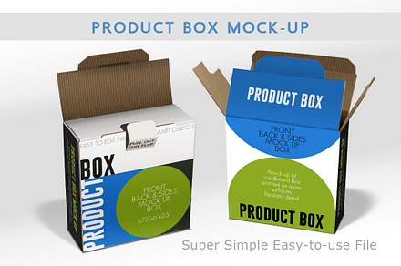 Box Mock-up Panels & Patterns, a Packaging Mockup by JoZOO
