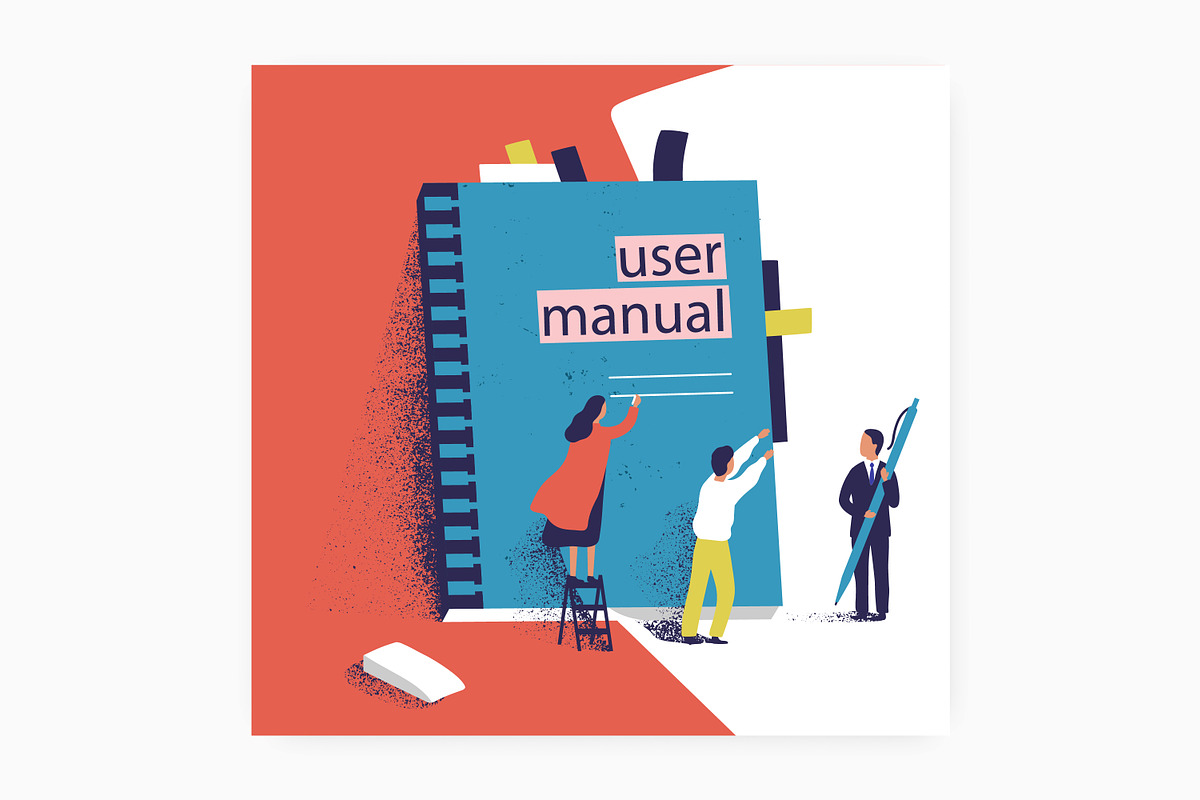 User manual illustration, a Person Illustration by Good Studio