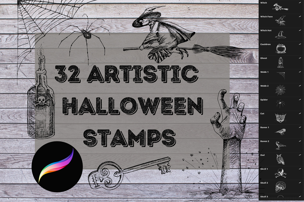 ProCreate Artistic Halloween Stamps