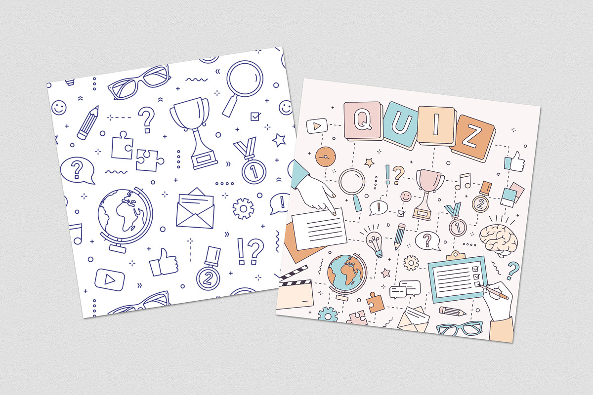 Quiz background ans seamless, a Texture Illustration by Good Studio