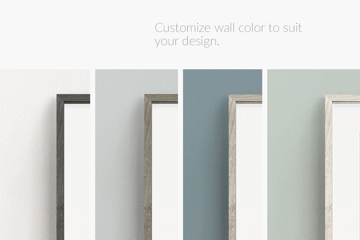 3x4 Ratio - Wooden Frame Mockup, a Print Template by The White Space Co.