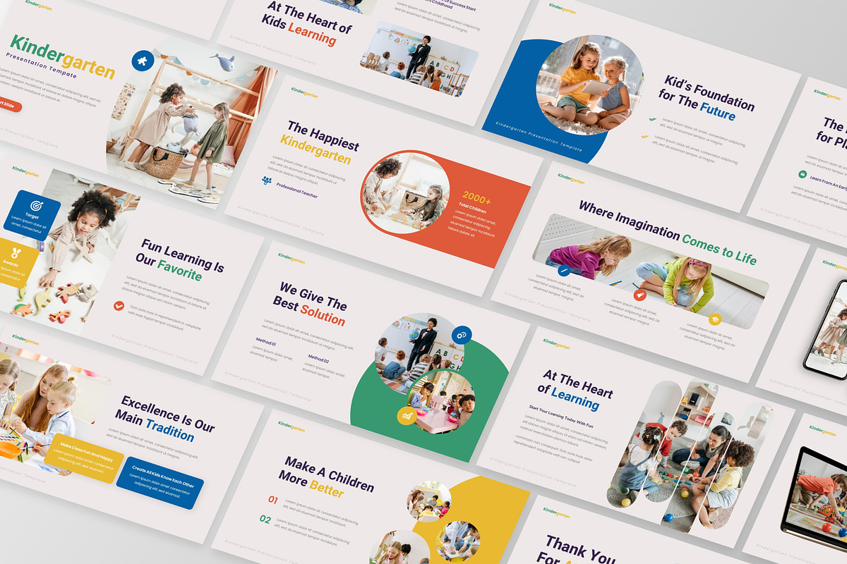 Kindergarten Google Slide Template, a Presentation Template by ...