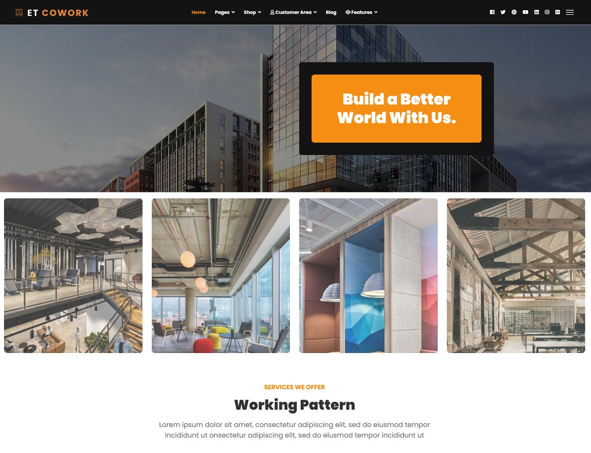 ET CoWork - CoWorking WP Theme, a WordPress Template by LTheme ...