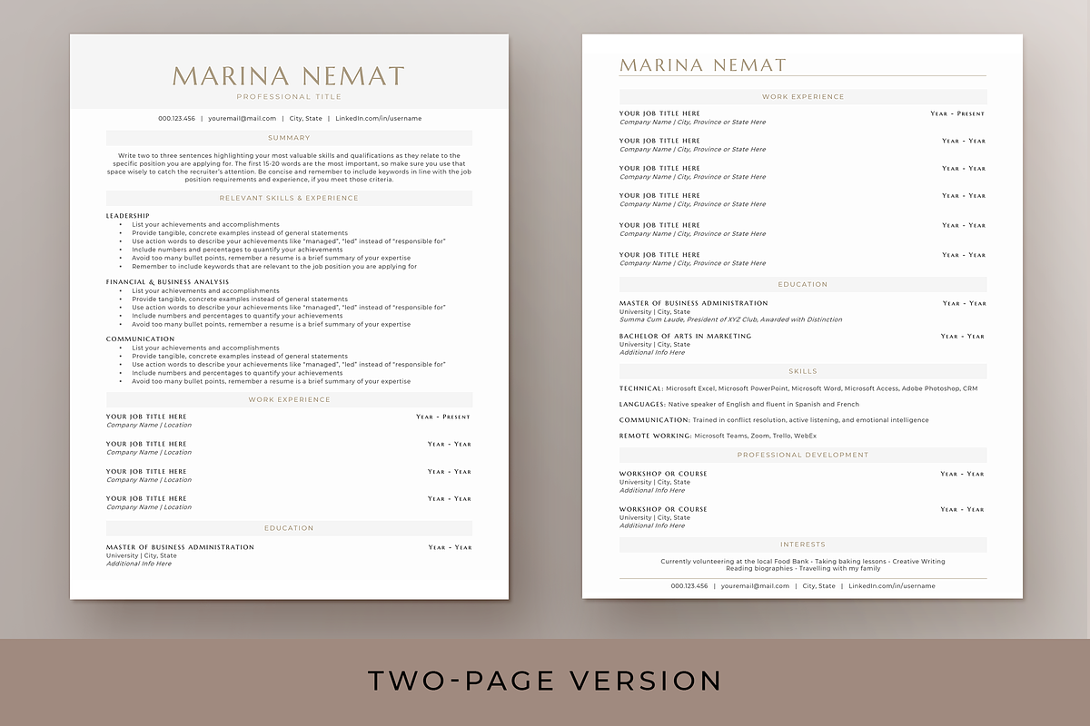 Functional Resume & Cover Letter, a Resume Template by Resume Bureau