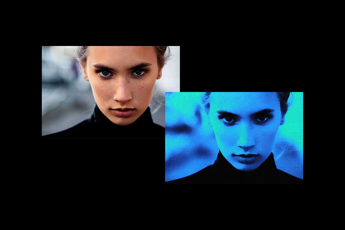 Ice & Fire Halftone Effect, an Action Add-On by Design Squad