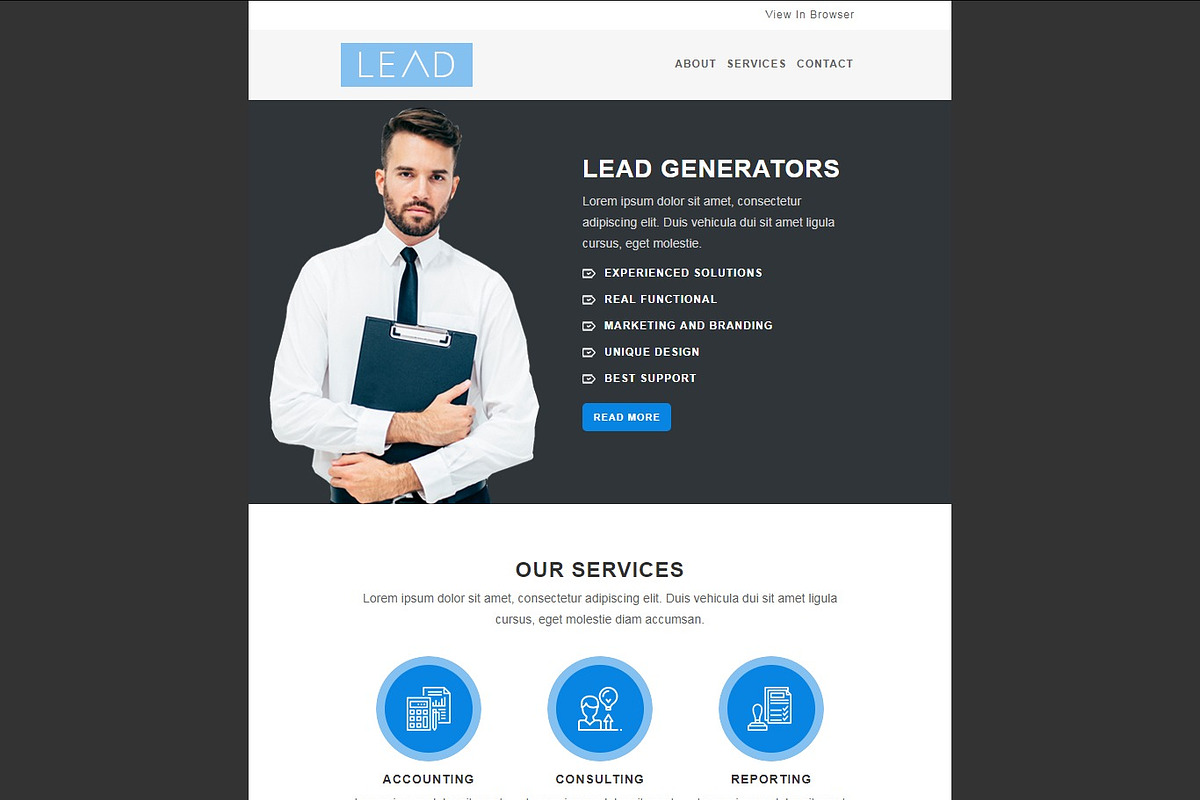 LEAD - Responsive Email Newsletter