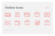 Red Short Lines, an Outline Icon by Kirill