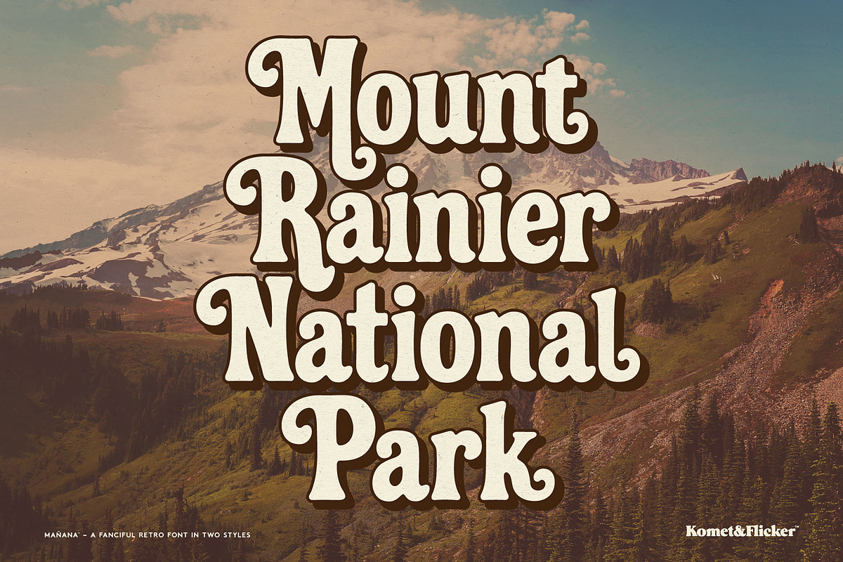 Mañana – A Fanciful Retro Font