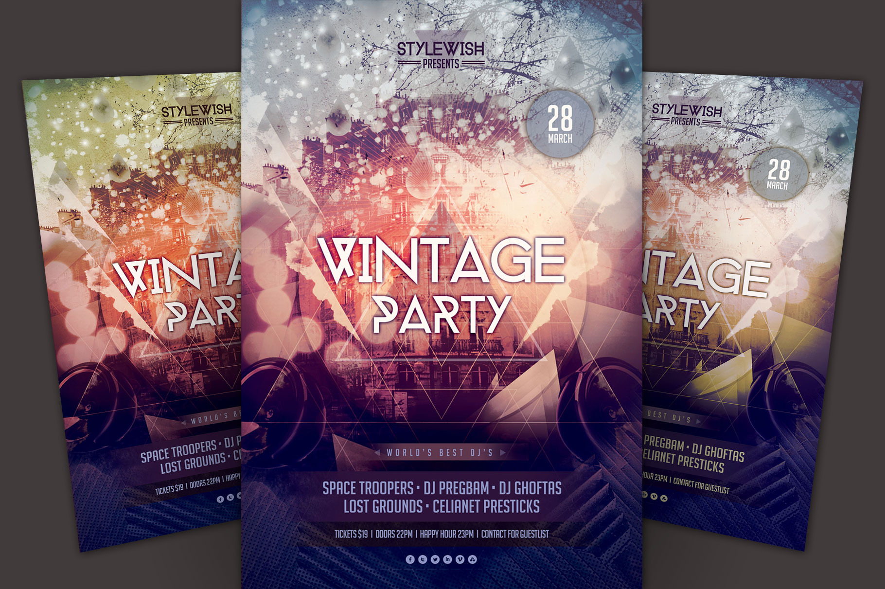 Vintage Party Flyer, a Flyer Template by styleWish