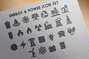25 Energy and Power Icon Set, an Icon by FourLeafLover