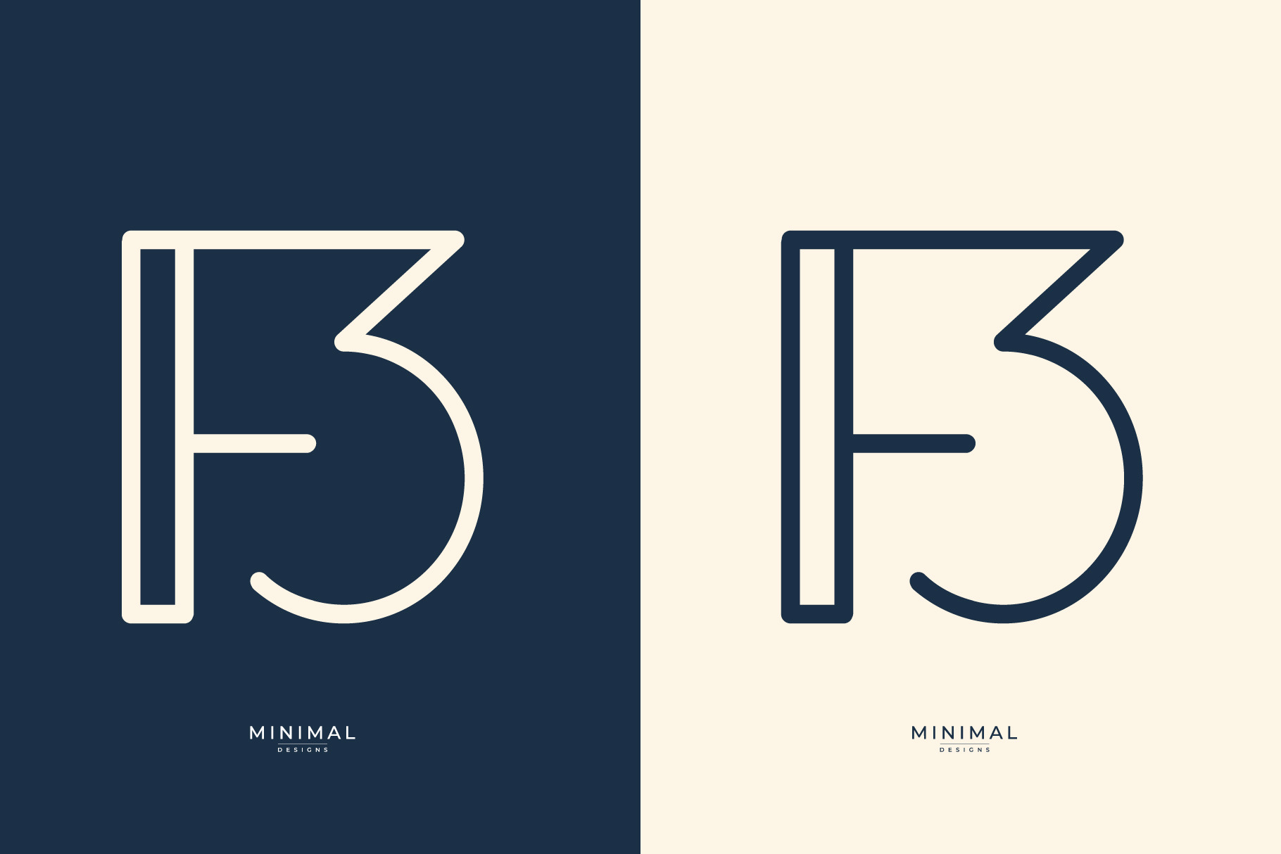 Monogram icon logo F3, a Branding & Logo Template by idesign_4u