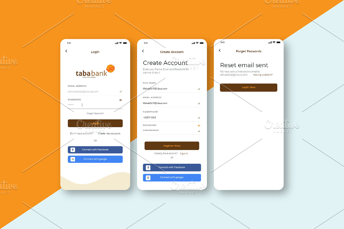 Taba Bank - UI KIT Mobile Banking