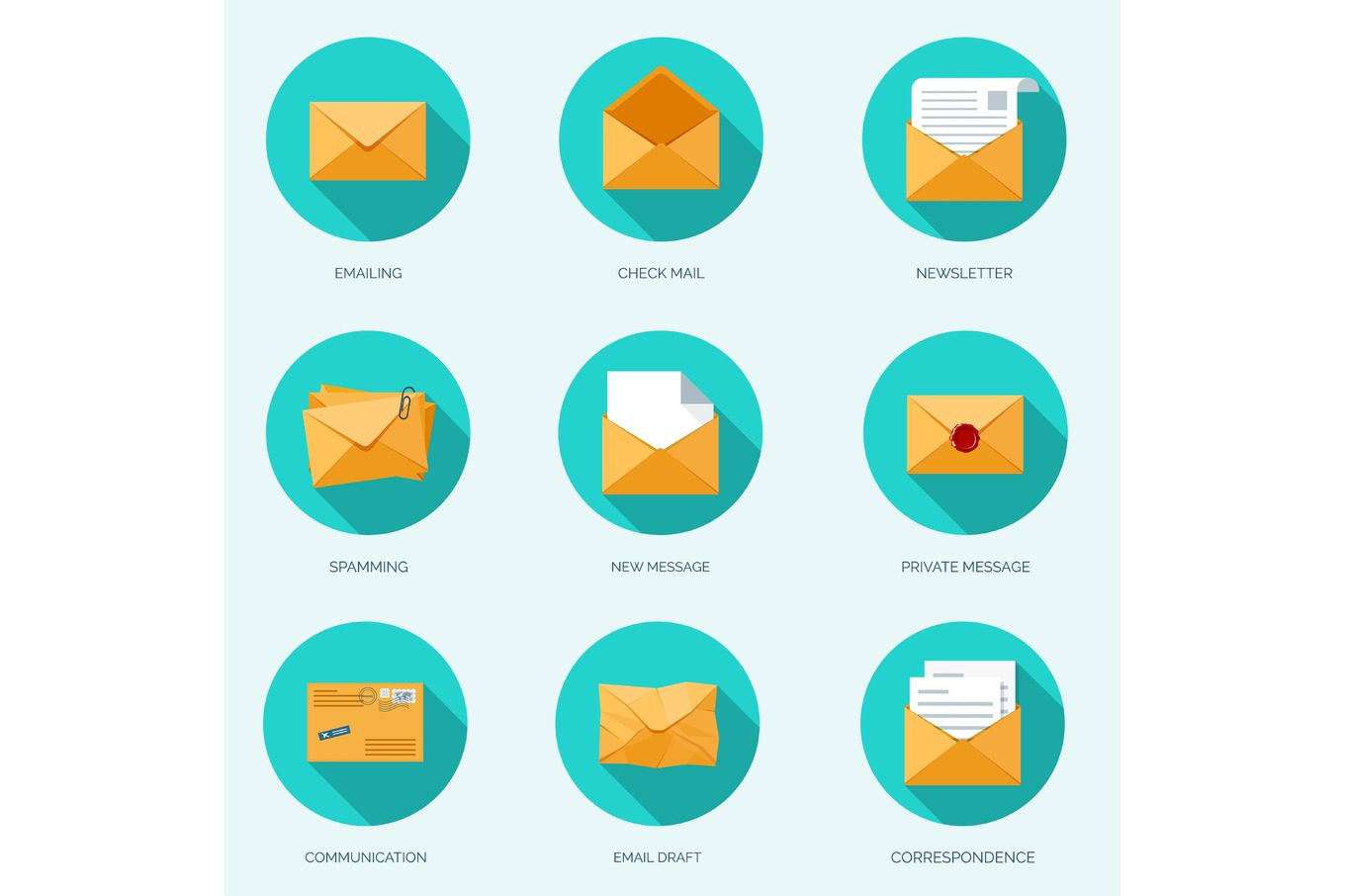 Vector illustration. Envelope icon. Letter, email. Message ...