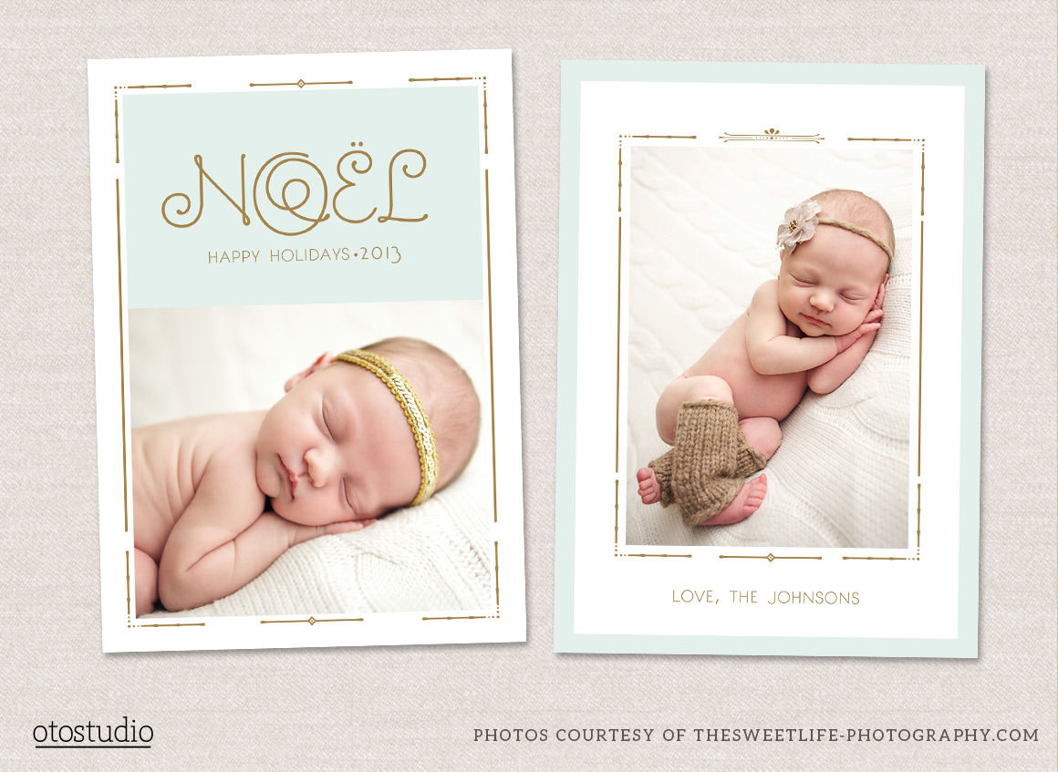 Christmas Noel Card Template CC017, a Card Template by OtoStudio