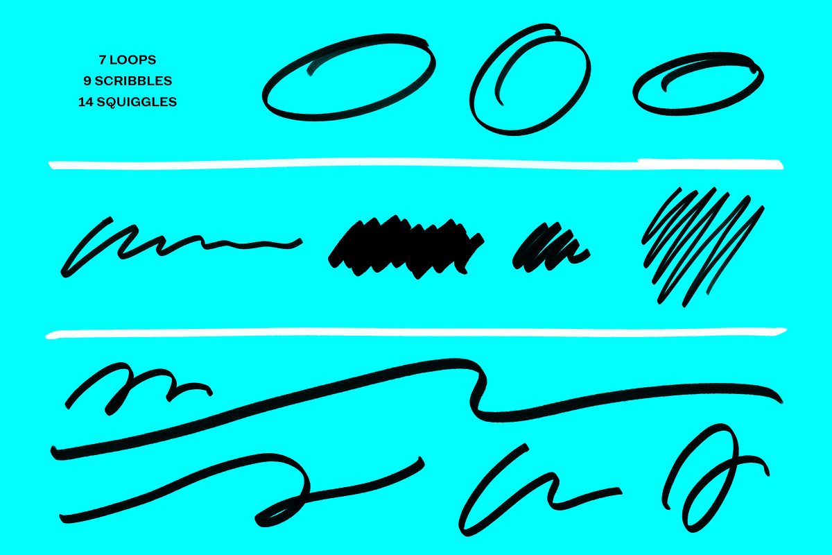 Marker - Lines, Squiggles, Arrows, an Object Graphic by Wes Franklin