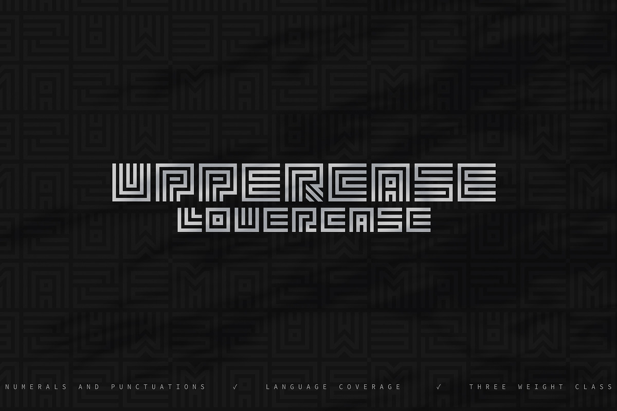 Geometric Maze Font