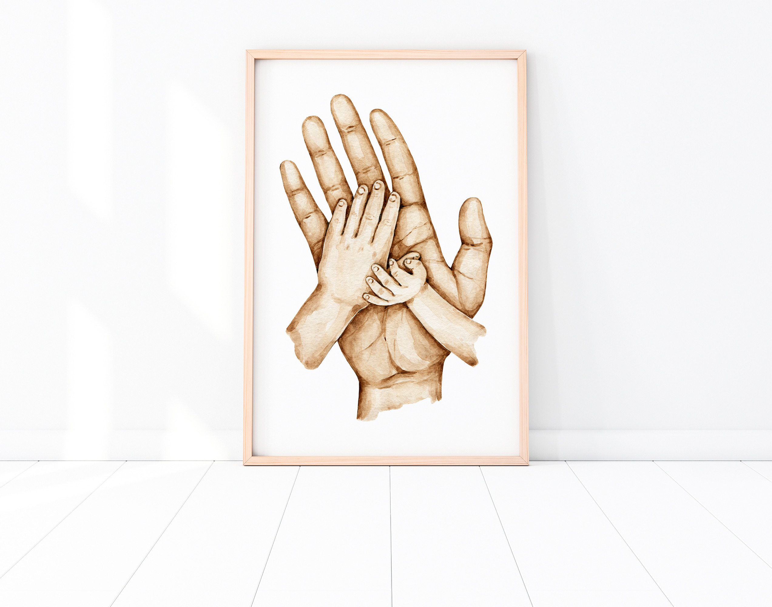 Fathers Day Hands Illustration, a Decorative Illustration by EkaterinaViArt