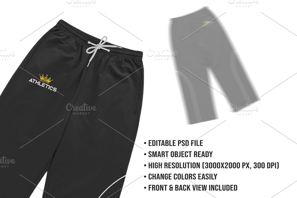 Track Pants Mockup - Editable PSD