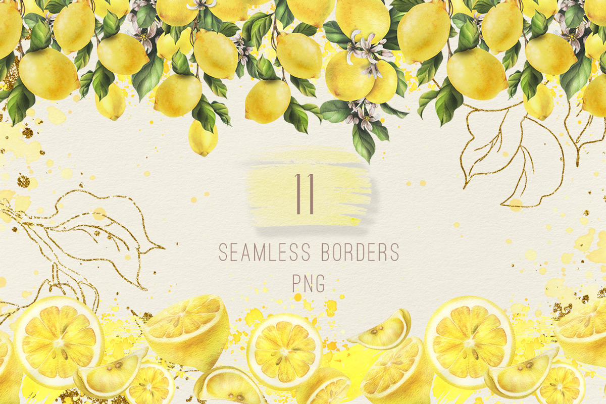 Lemons sunny watercolor clipart, a Food Illustration by NATASHA CHU