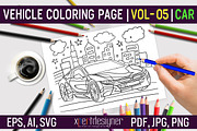 Vehicle Coloring Page | Vol - 05 | Illustrations ~ Creative Market