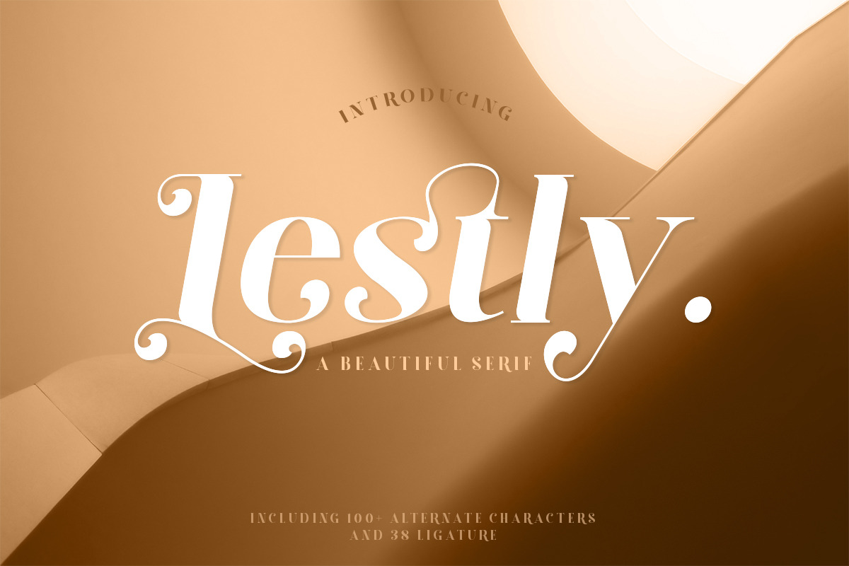 Lestly Fonts, a Serif Font by Muntab_Art