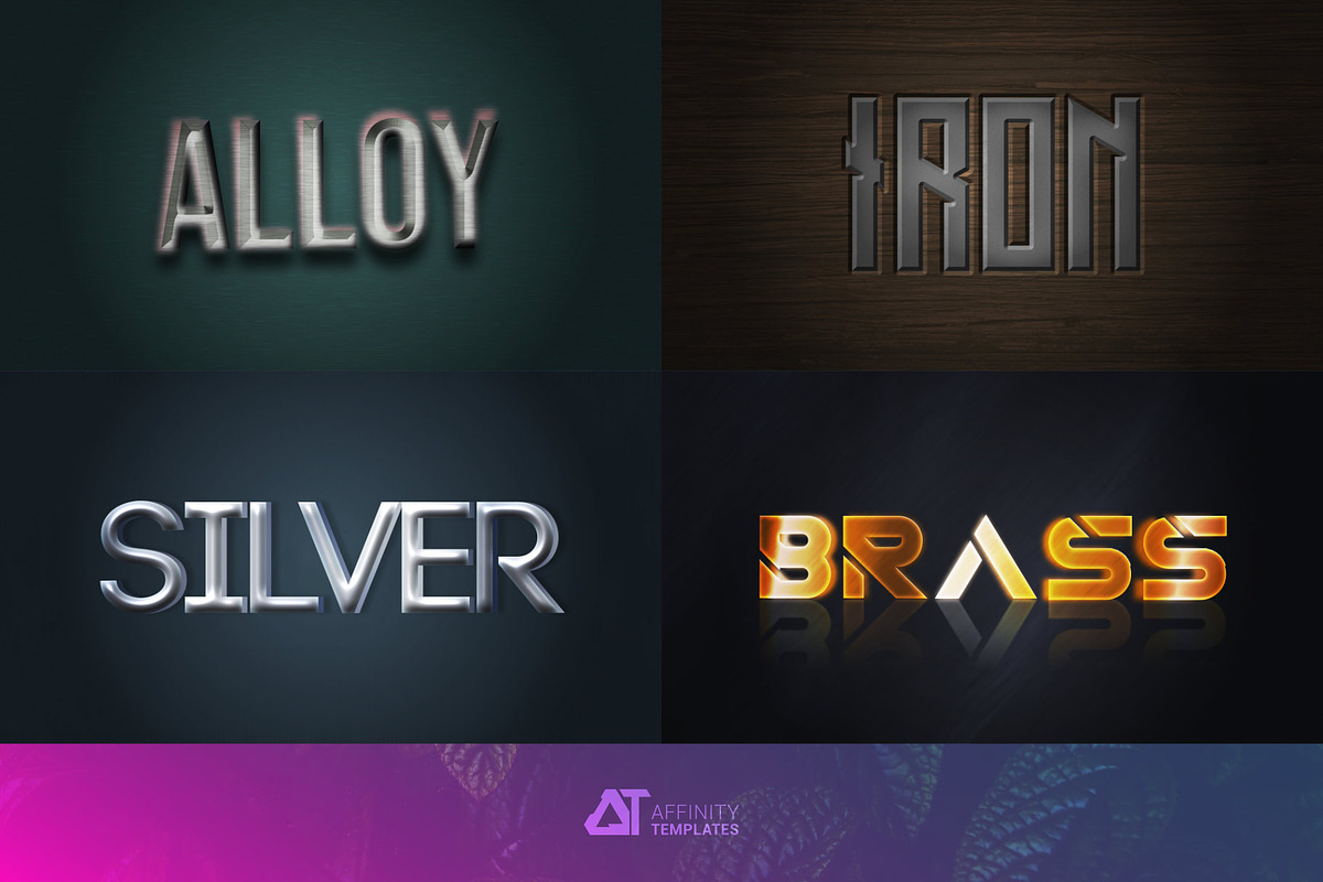 Metal Text Effect Affinity Designer, a Layer Style Add-On by Affinity ...