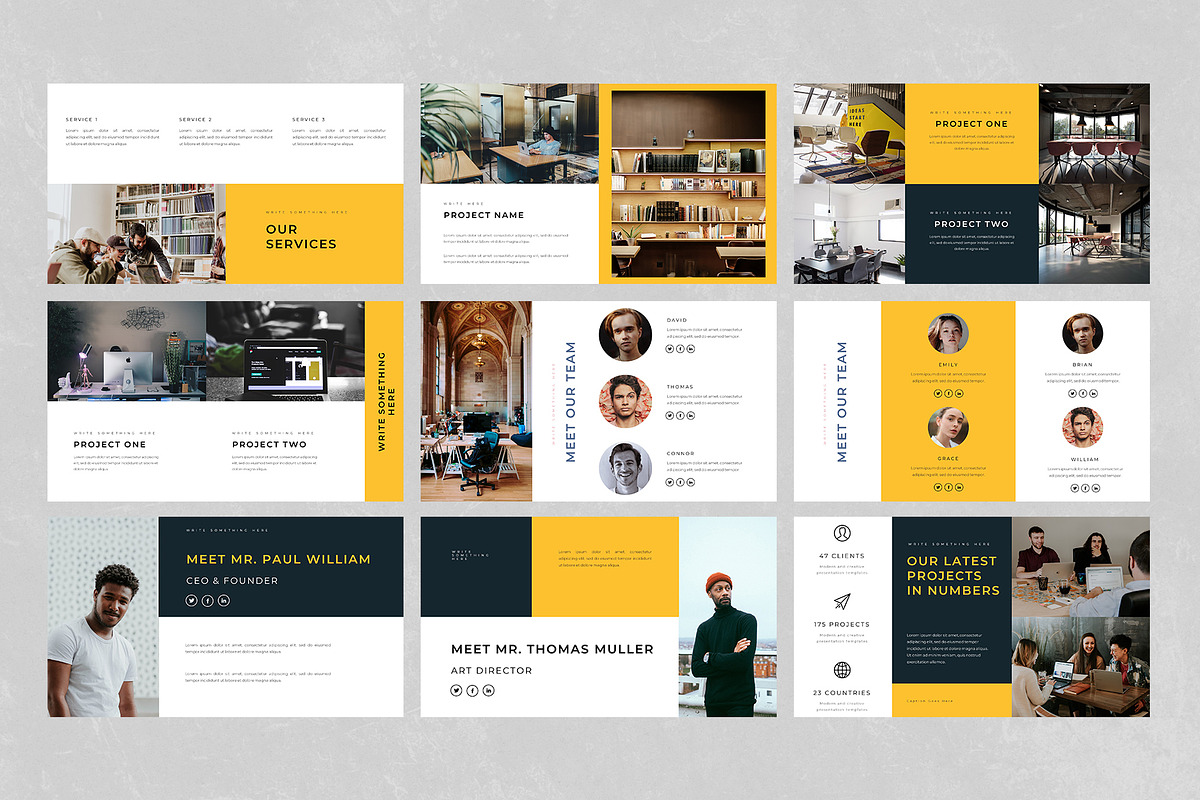 Studio - PowerPoint Template, a Presentation Template by Bervisual