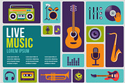 Live Music concept template design, a Flyer Template by Marish