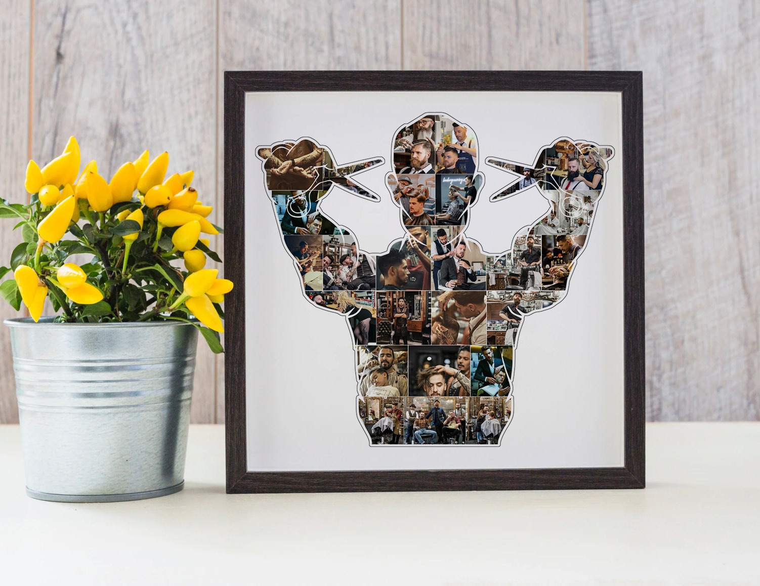 Male Barber Photo collage, a Poster Template by AIW SOLUTIONS